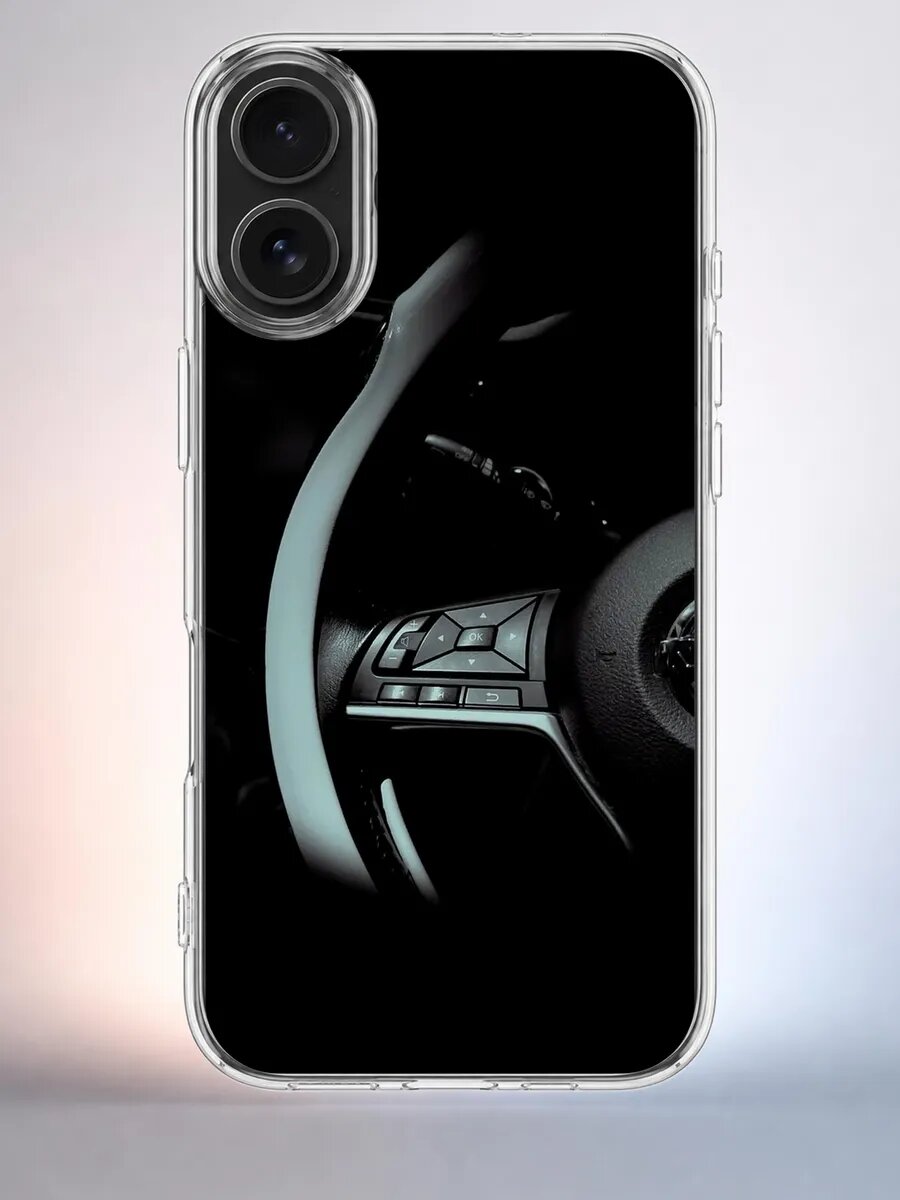 Чехол iPhone 16 подсветка руля силиконовый