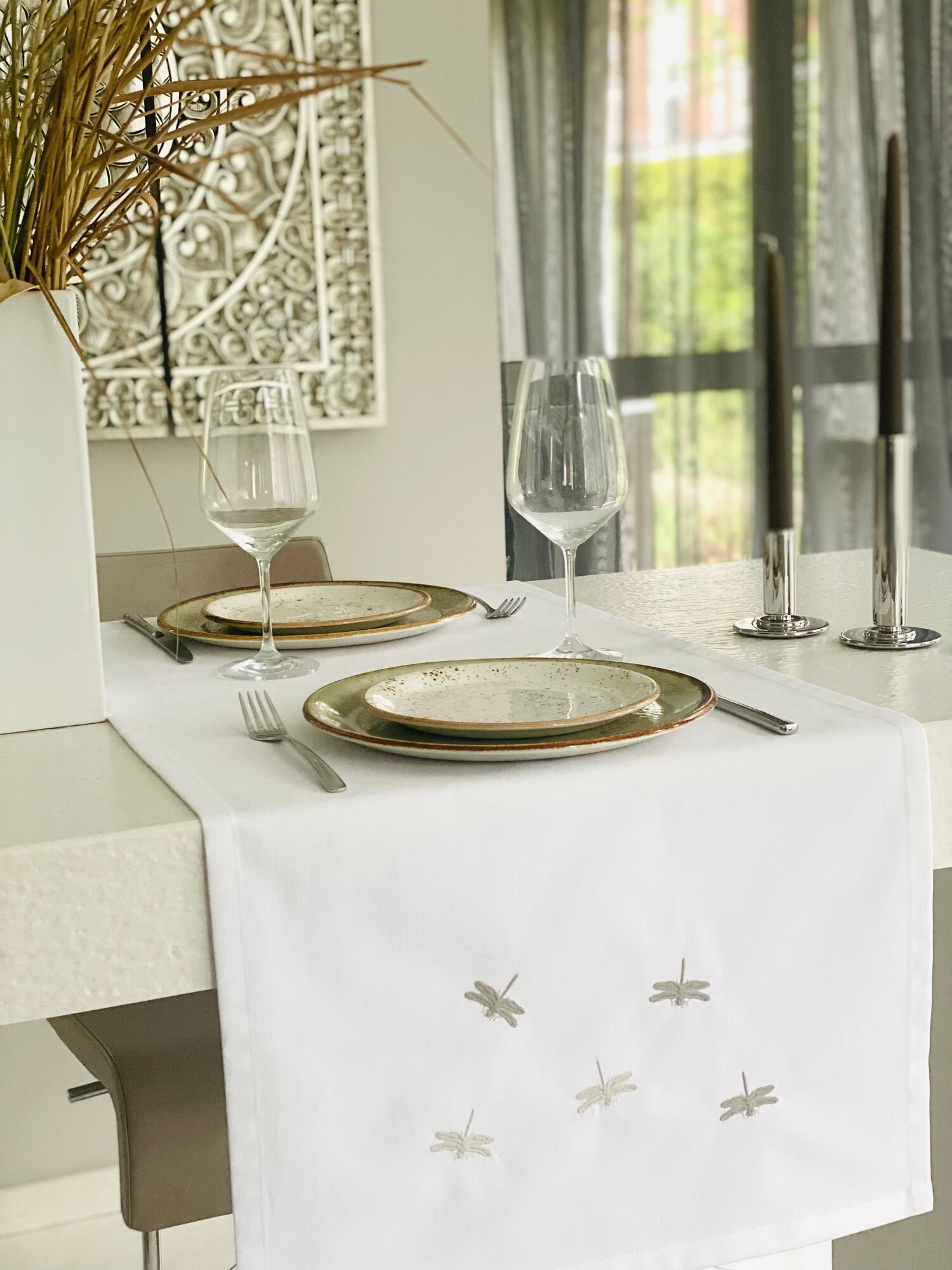 Дорожка ULULA Стрекозы 50х140 хлопок 100%/пропитка вгмо/вышивка