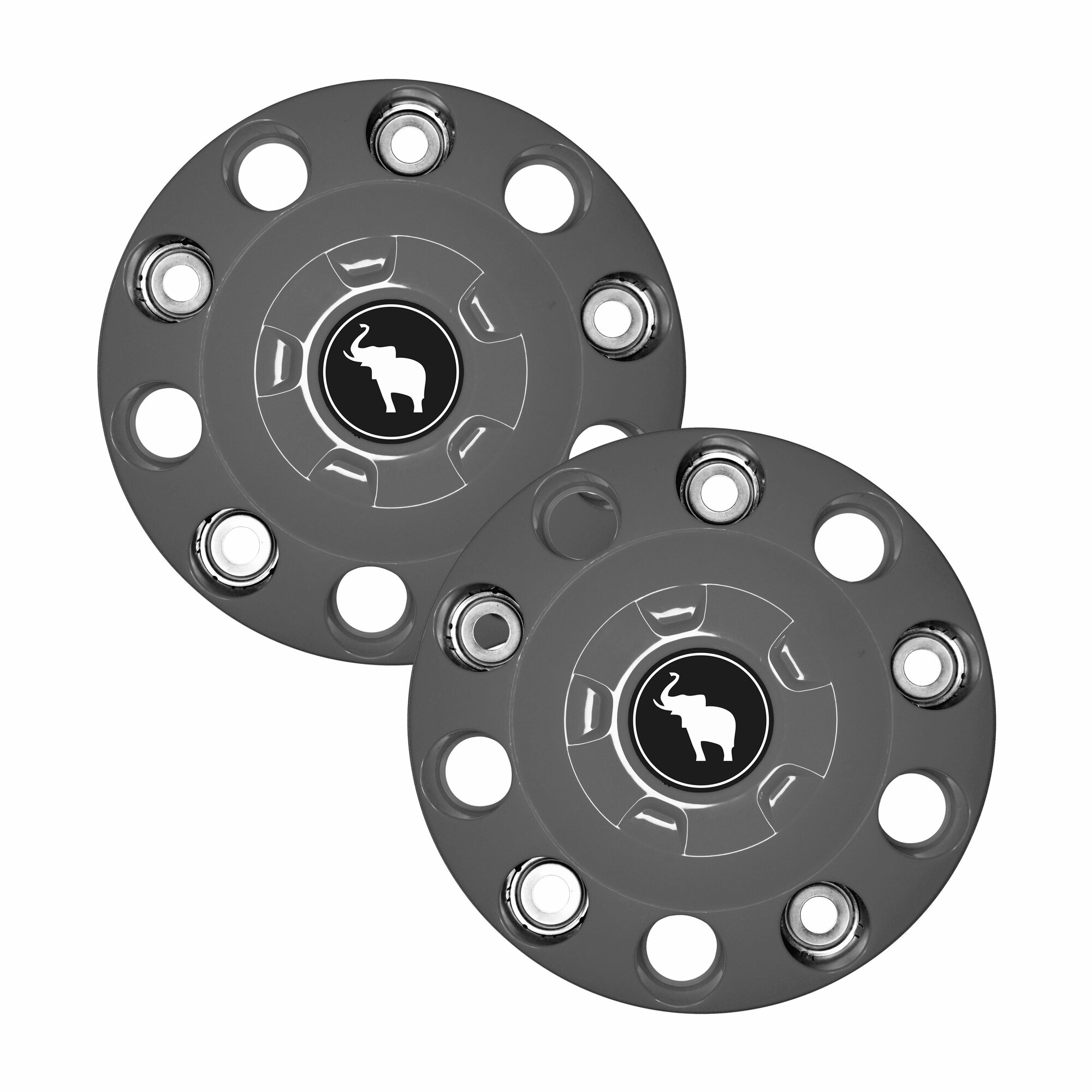 Колпаки ступичные R 22,5 "Дакар" SCHMITZ (Слон) серые - 2 шт