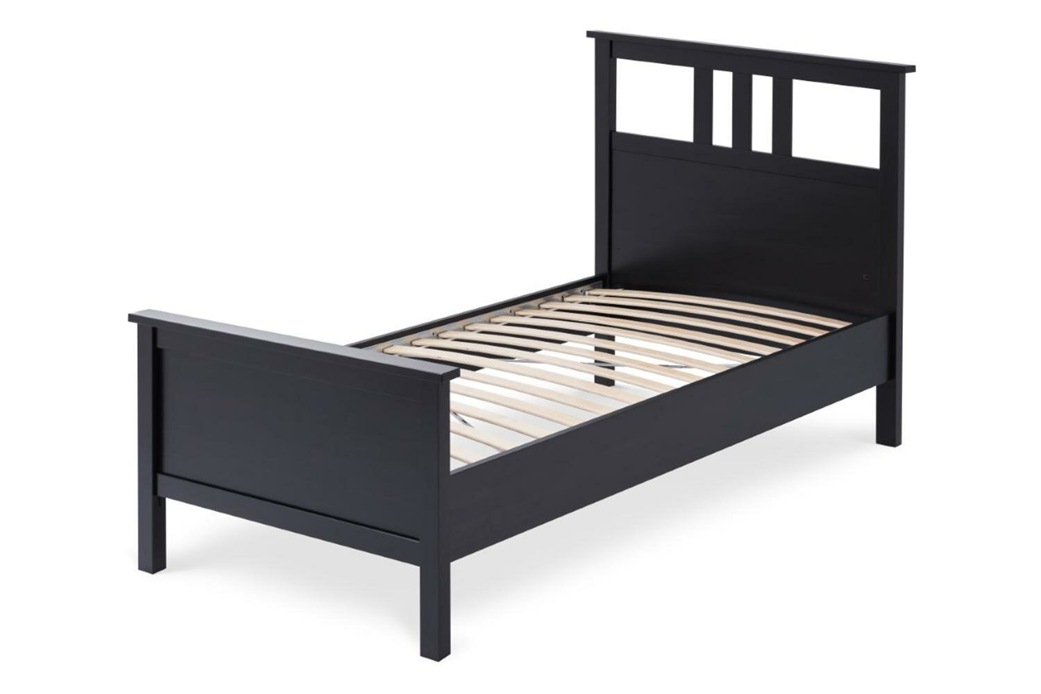 Кровать двуспальная Hoff Эванс, 140х200 см, основание в комплекте, цвет чёрный