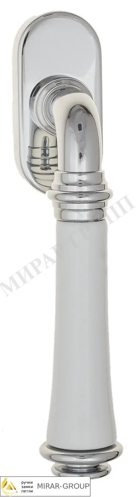 Ручка оконная Fratelli Cattini "GRACIA CERAMICA BIANCO" FW полированный хром