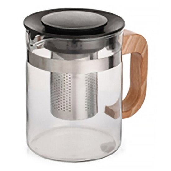 Чайник заварочный Mallony La Caffetteria 800 мл, с деревянной ручкой (910133)