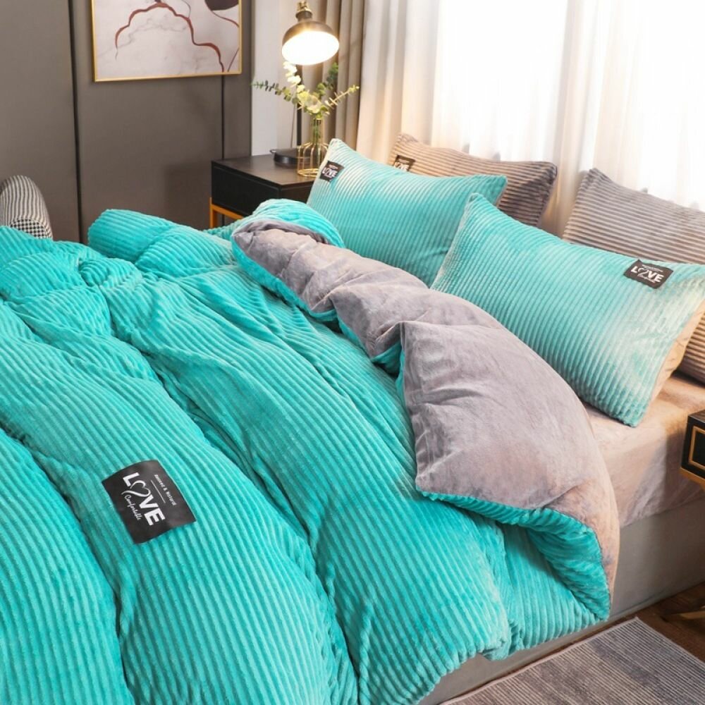 Осенне-зимнее утолщенное бархатное стеганое одеяло из четырех частей -kpa