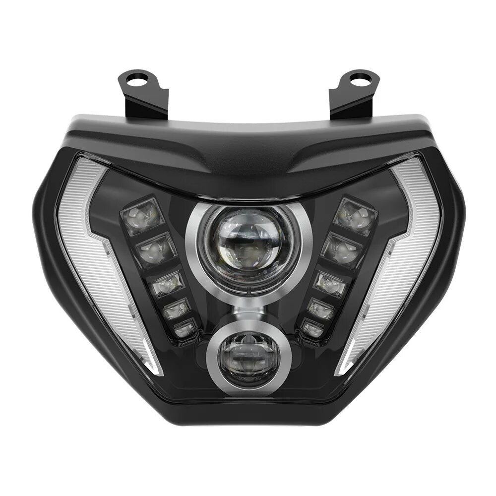 Светодиодная фара E24 для Yamaha MT-07 MT07 MT 07 2018 2019 2020, аксессуары для мотоциклов, лампа H4 с DRL, сертифицированная E-mark.