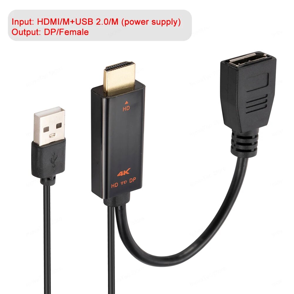 Alloet HDMI-DP кабель 4K@60Гц 2K@120Гц