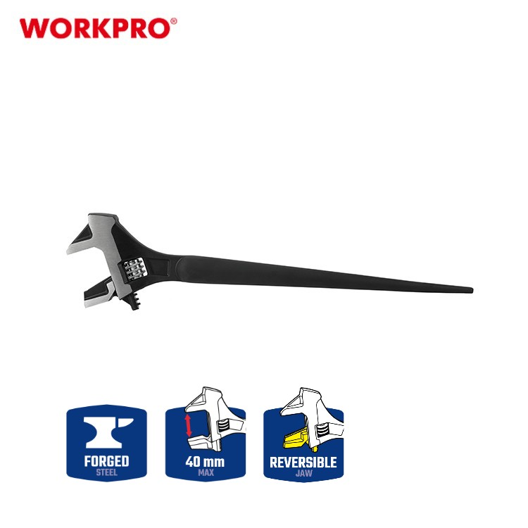 Ключ разводной строительный 40мм WORKPRO, WP272019