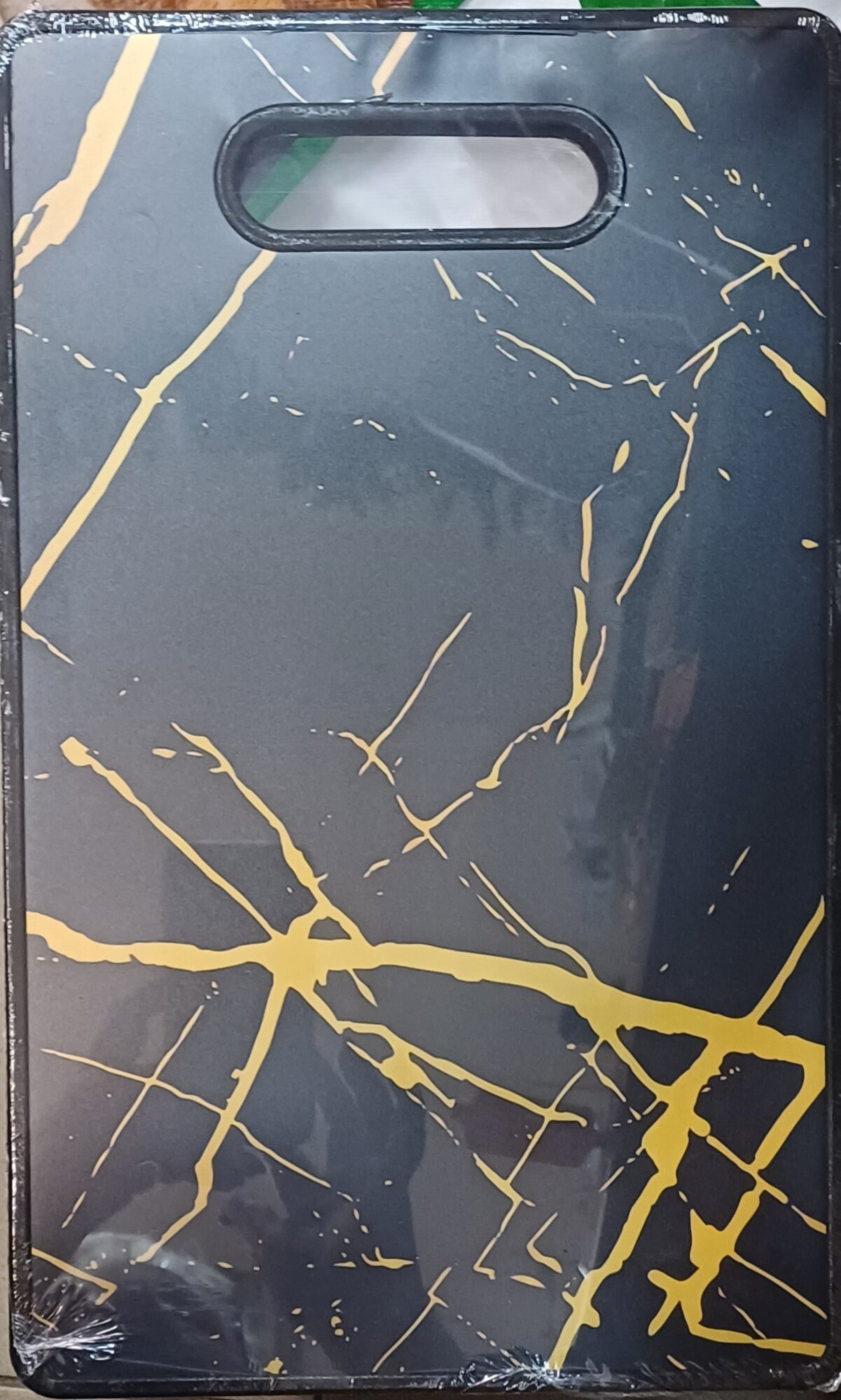 Разделочная доска 22x36 см KH-2292/1 пластик прямоугольная черный/белый