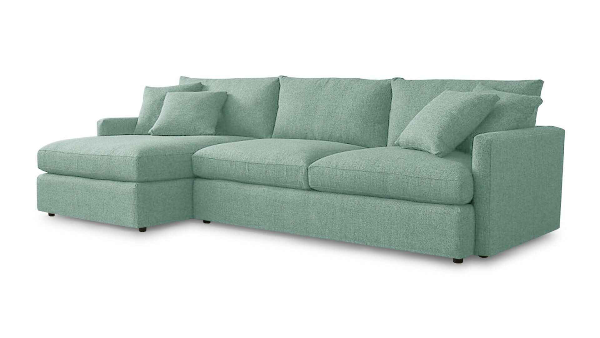 Диван с оттоманкой Стелф Strong Plus 07 NOW 215x153x90 см, зеленый Рогожка, еврокнижка Дом мебели для вас