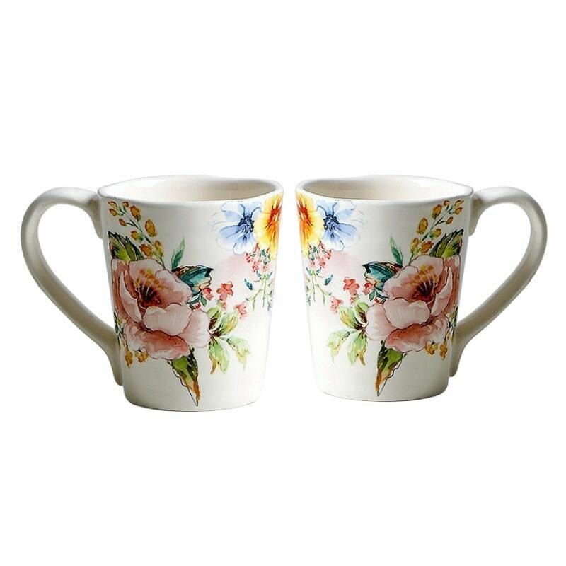 Керамическая кружка с ручной росписью