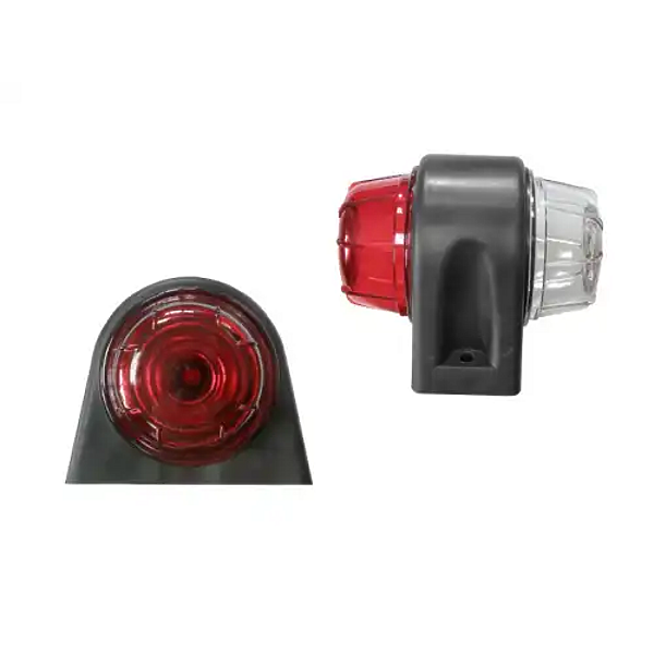 TANGDE TU03. A040007 фонарь габаритный led, рожок кр / бел изогнутый / левый\ daf lf45 01, man tga 00