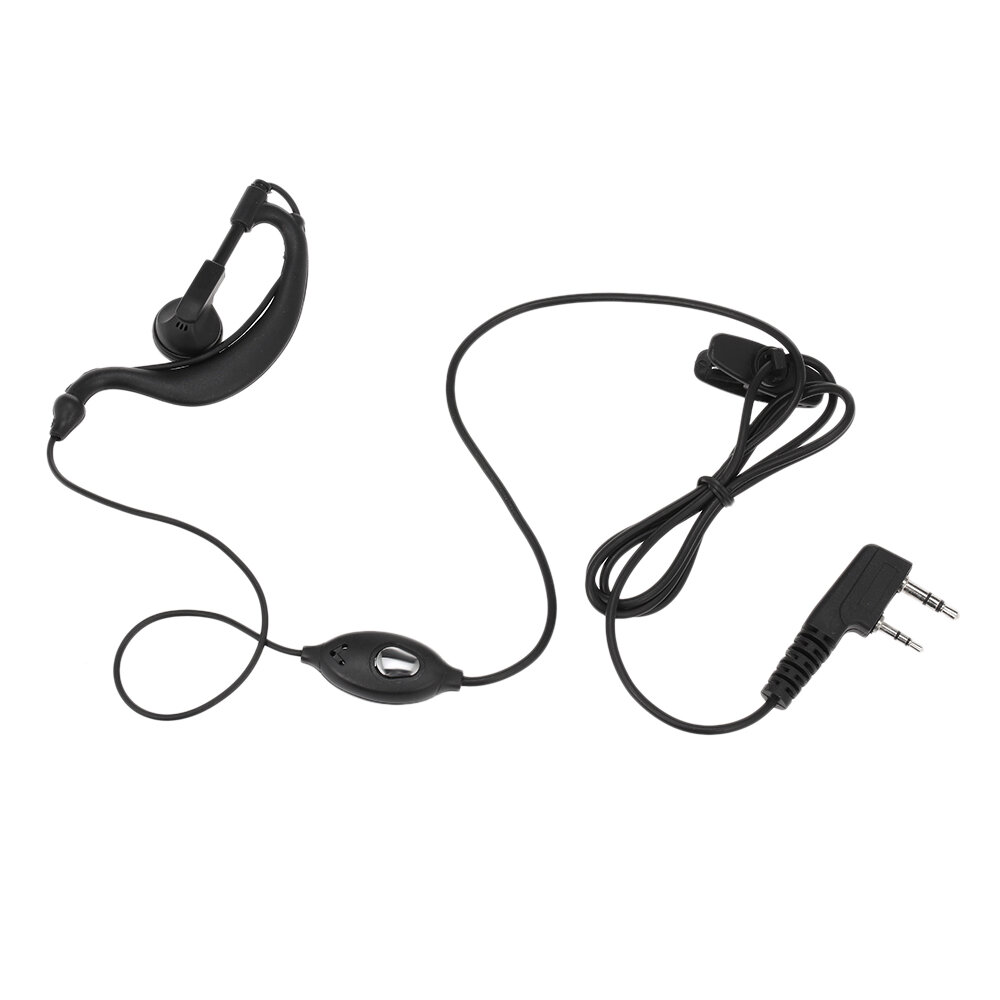 Гарнитура-наушник для рации с микрофоном и кнопкой PTT для рации Kenwood BAOFENG UV-5R Retevis, штекер K.