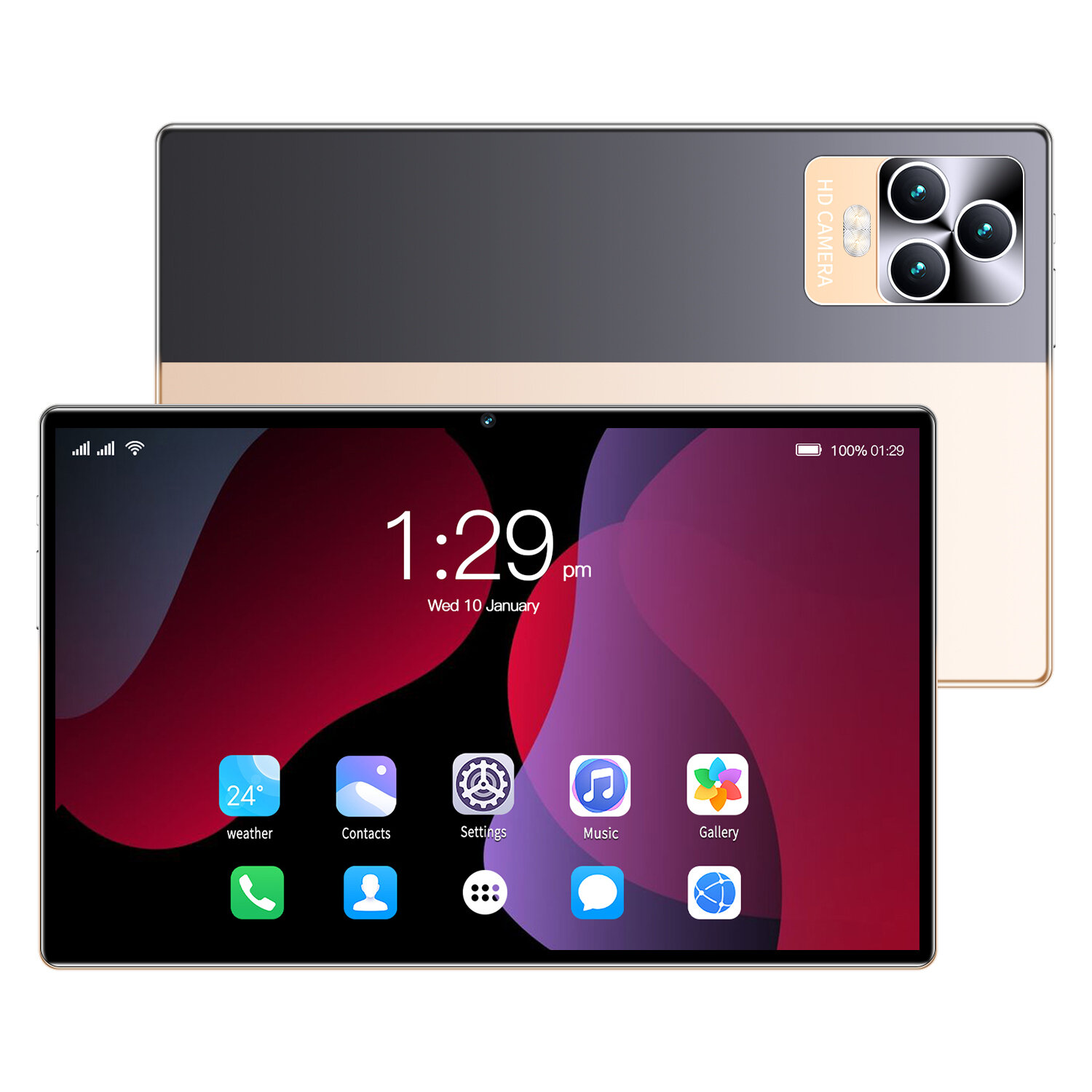 Планшет P70 10.1-дюймовый 12GB RAM 512GB ROM Android 12 WIFI GPS игра бизнес Tablet PC ES Plug синий