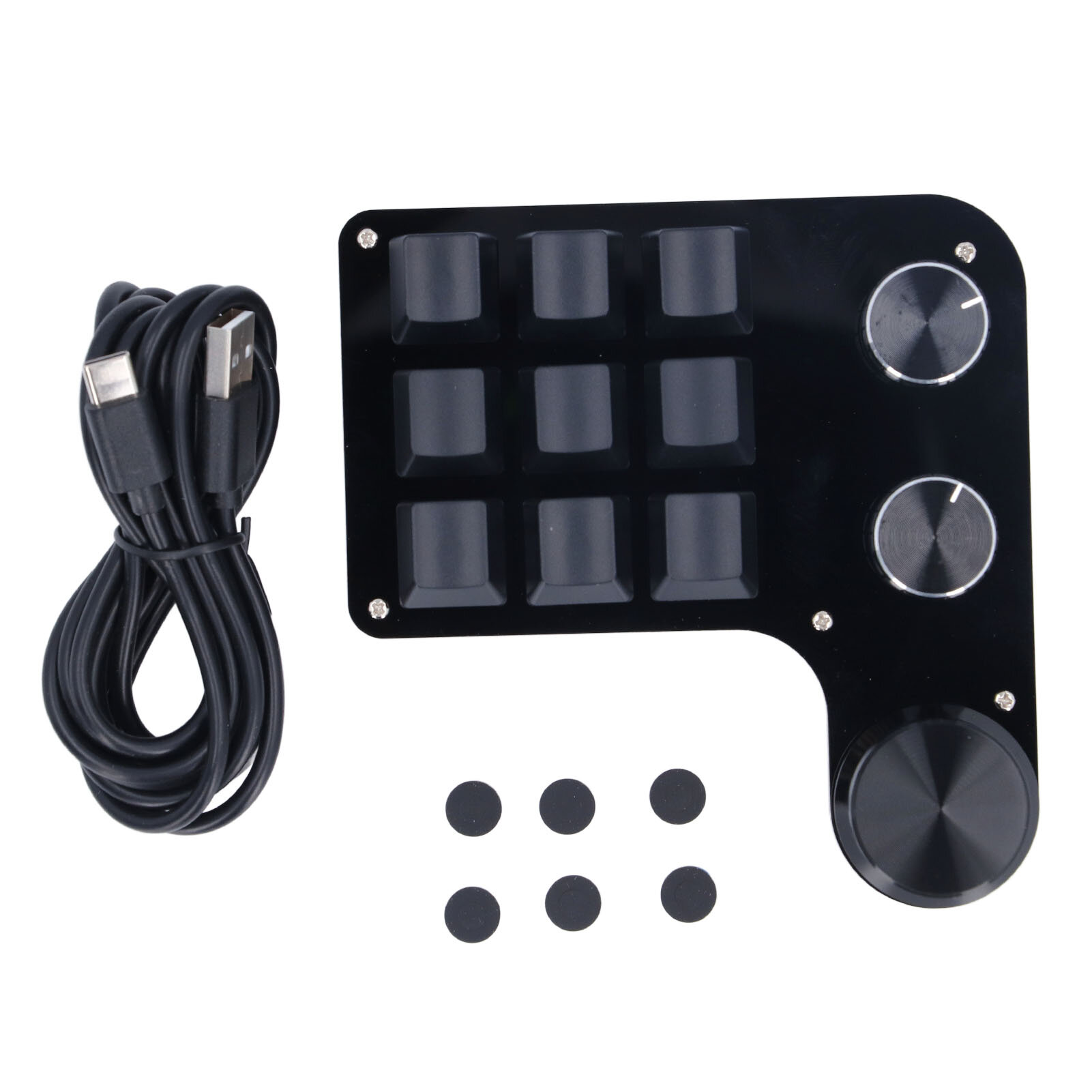 Мини механическая клавиатура USB 9 клавиш 3 кноб, программируемая, RGB, Red Switch