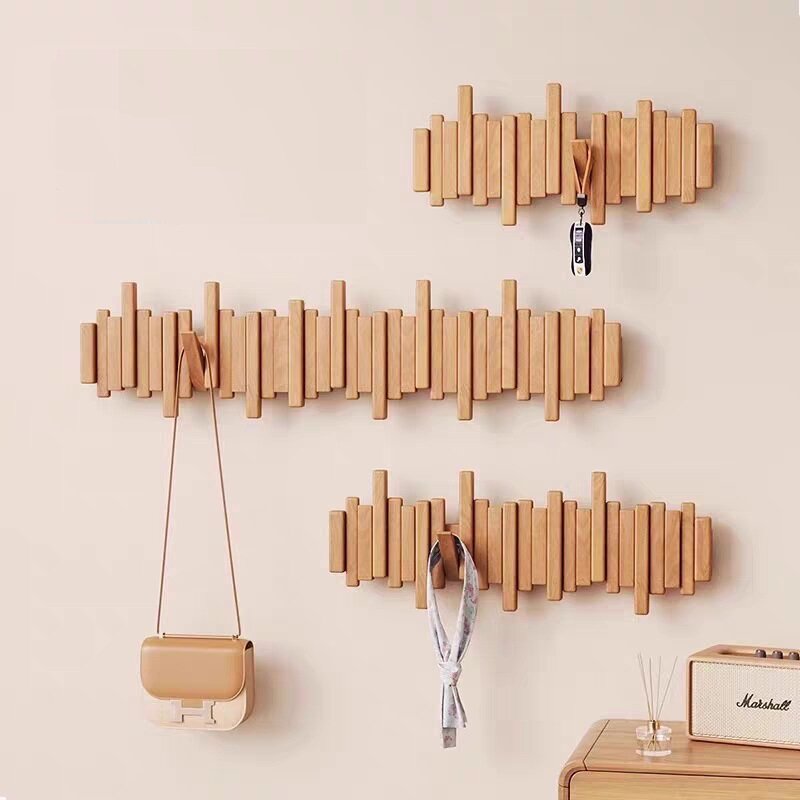 Крючки для одежды 4 шт./ Крючки для полотенец/ Крючки для вещей деревянные/ Вешалка настенная