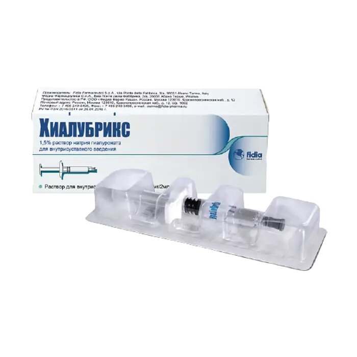 Хиалубрикс раствор для внутрисуставного введения 30мг/2мл шприц 1 шт