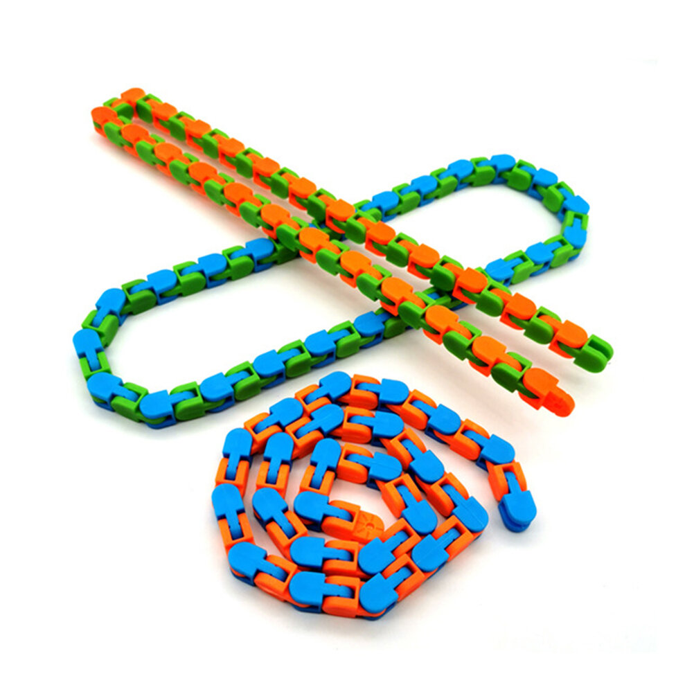 Random Color Funny Fidget Chain Anti Stress Toy For Kids Adult Bike Bracelet Puzzle Educational Toys