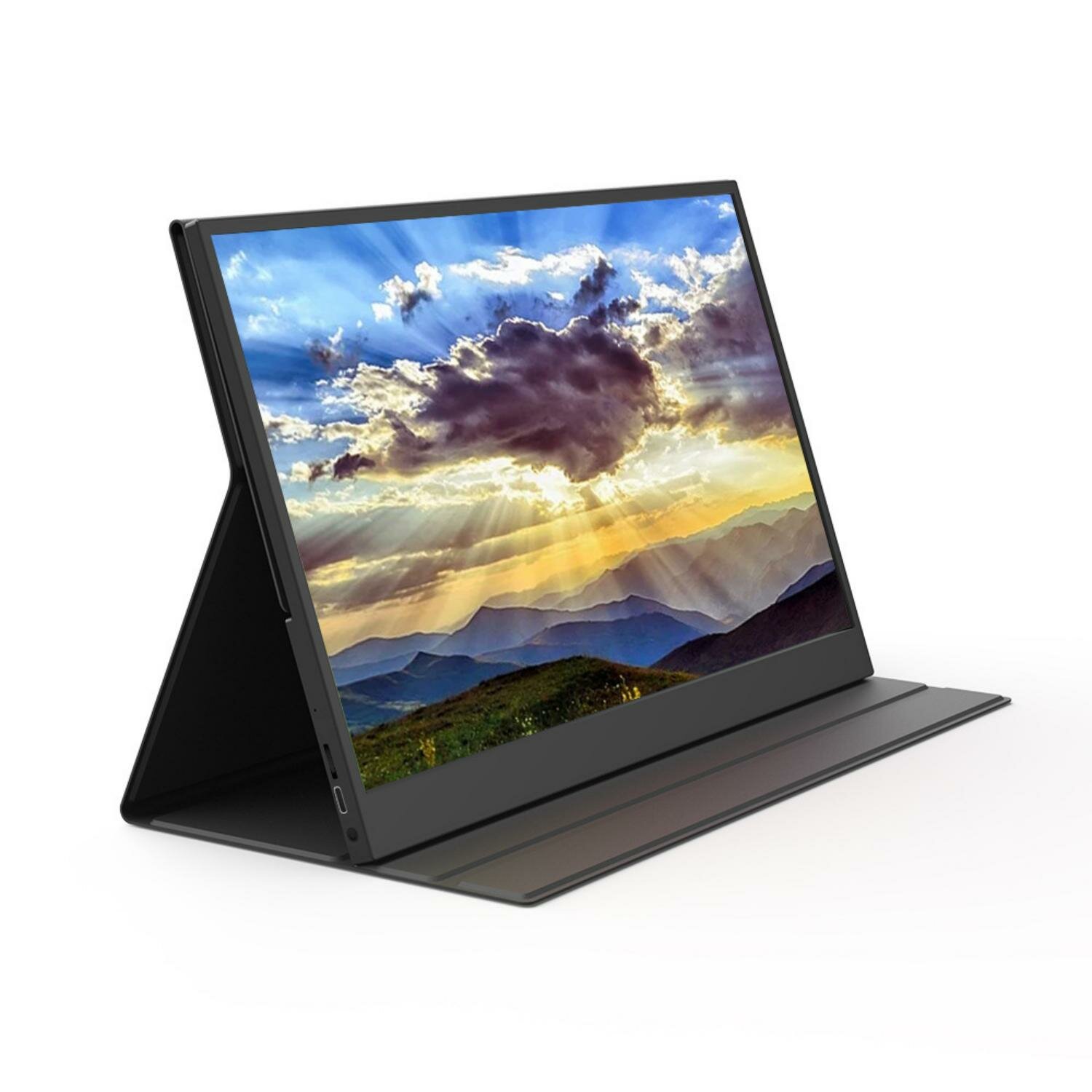 Портативный Монитор: 15,6-Дюймовый IPS-Экран 1080p - Металлический Корпус С Чехлом Широкая Совместимость С PS4 Switch Ноутбуками Для Игр И Офиса