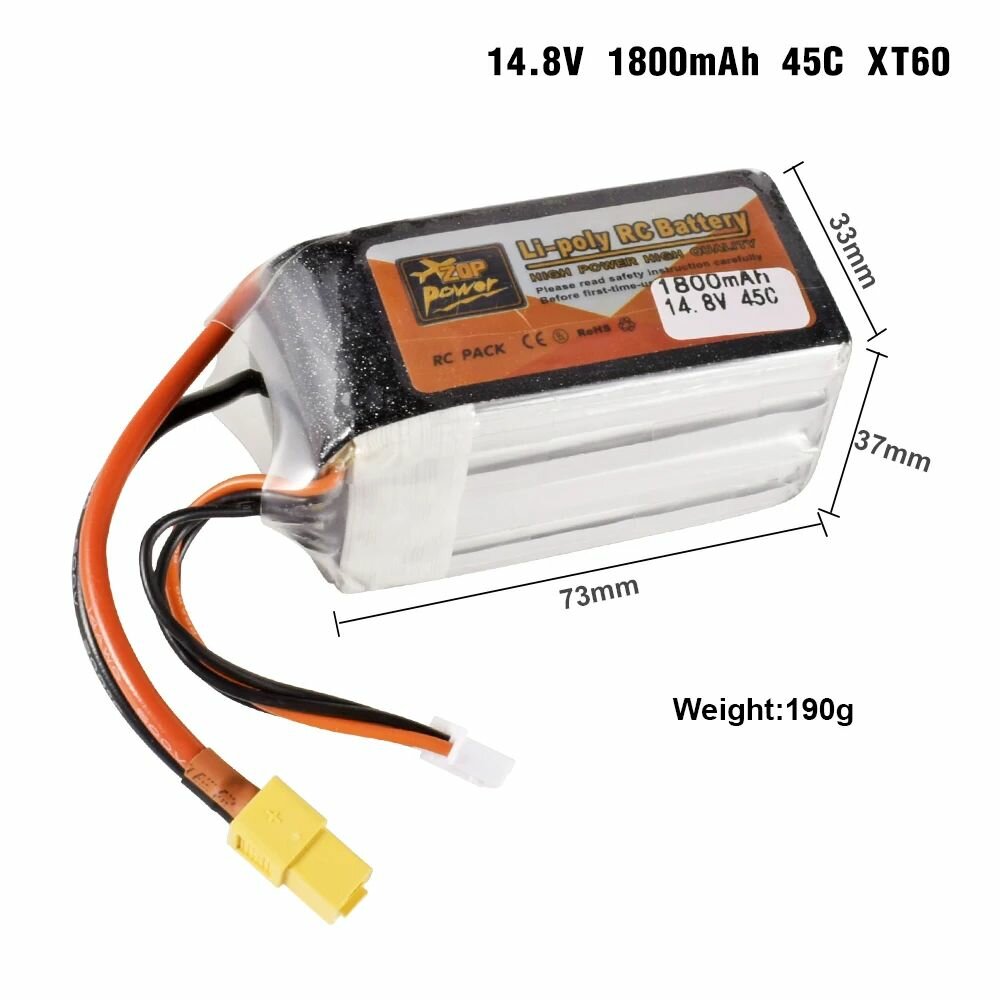 Аккумулятор 9IMOD 4S LiPo 14.8V 1800-6000mAh Высокие токи разряда 30C-45C Разъем XT60 Для RC машин, лодок и модельной техники