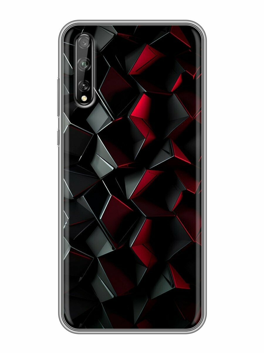 Чехол для Huawei Y8P, Honor 30i с принтом Черный принт (Хуавей У8Р Хонор 30)