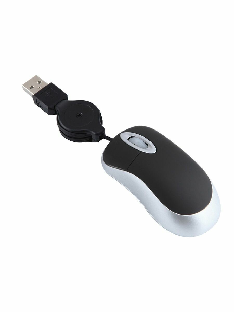 Проводная оптическая USB-мышь для путешествий, мини-выдвижной кабель, компактный дизайн, прочные и портативные компьютерные мыши для работы и путешествий