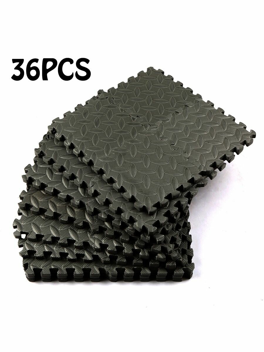 15x15 см толстый напольный коврик из пены EVA, 36 шт. защитный противоскользящий коврик для упражнений в помещении, утолщенная подушка для тренажерного зала, йоги, дома, офиса