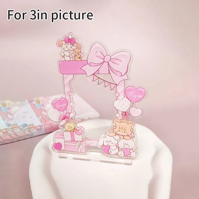 INS акриловая фоторамка мультяшная визитница Стенд для карт Kpop держатель для фотокарт идол защита картин рукава школьные Канцтовары