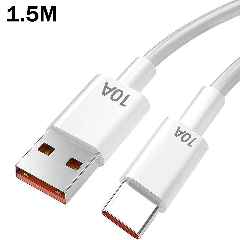 120 Вт 4-портовое зарядное устройство USB типа C, кабель для быстрой зарядки данных, 1.5M 10A Cable
