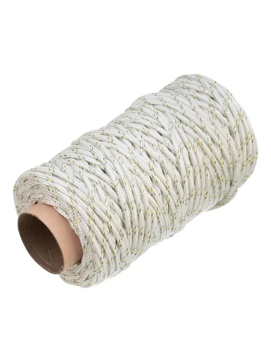 Веревка капроновая (фал), 6 мм, 100 м, СИБРТЕХ 93969