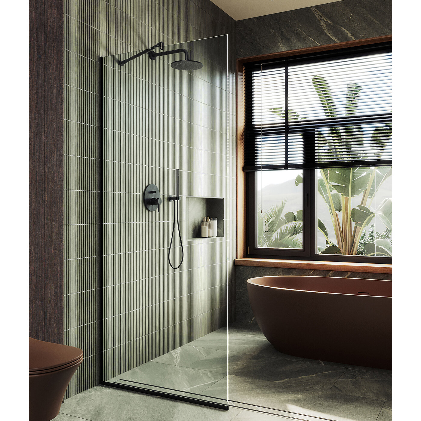 Душевая перегородка MaybahGlass 195х99 MGD-1352-6у