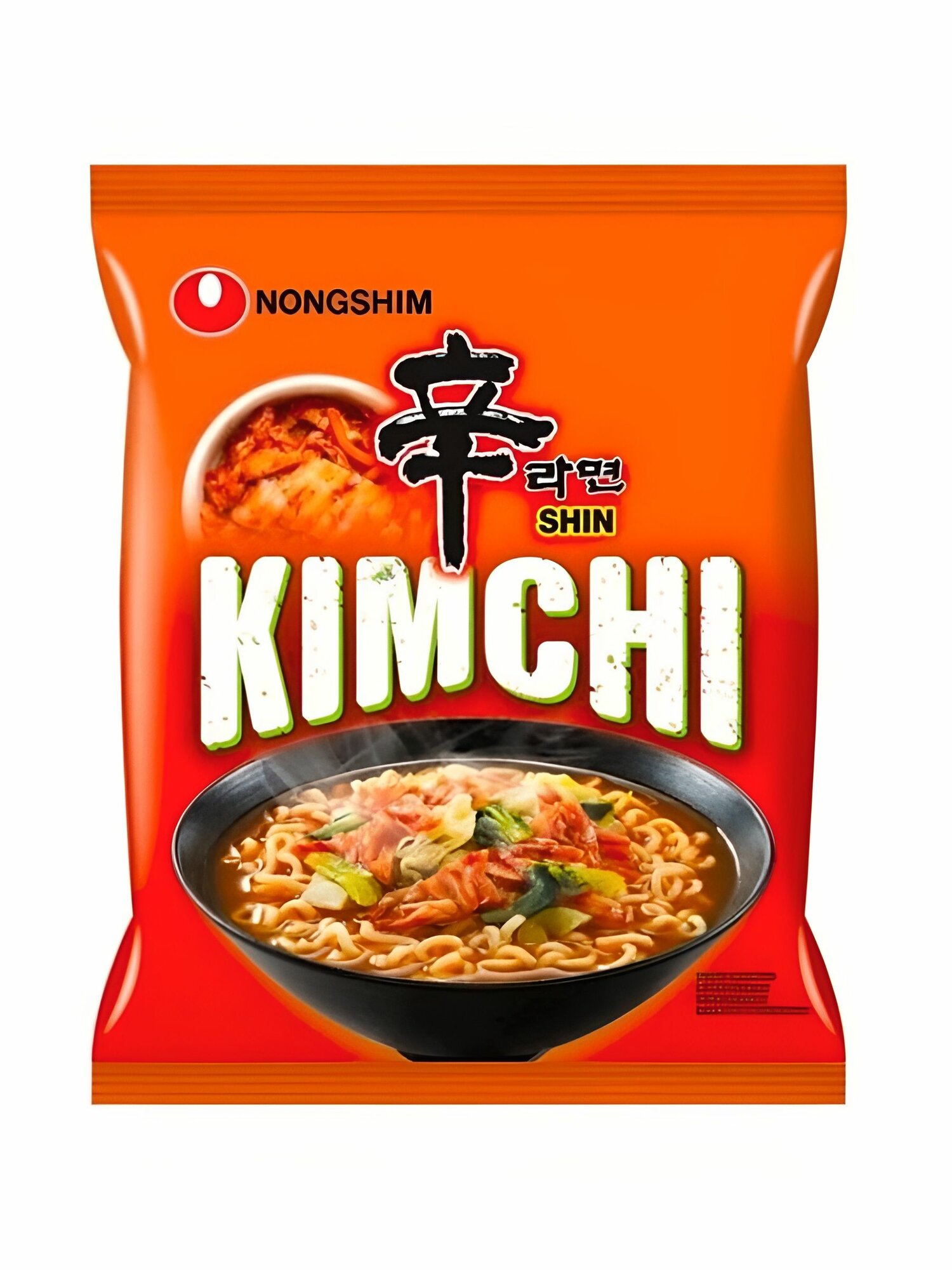 Shin Ramyun Nongshim кимчи/kimchi, корейская лапша быстрого приготовления, 1 шт/120гр