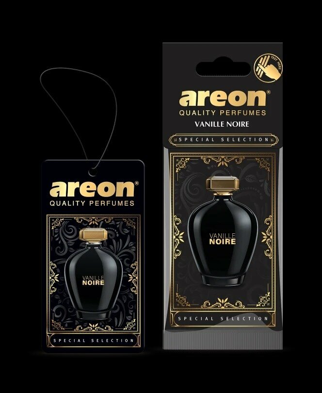 Ароматизатор на зеркало Areon SPECIAL SELECTION Vanille Noire Черная ваниль