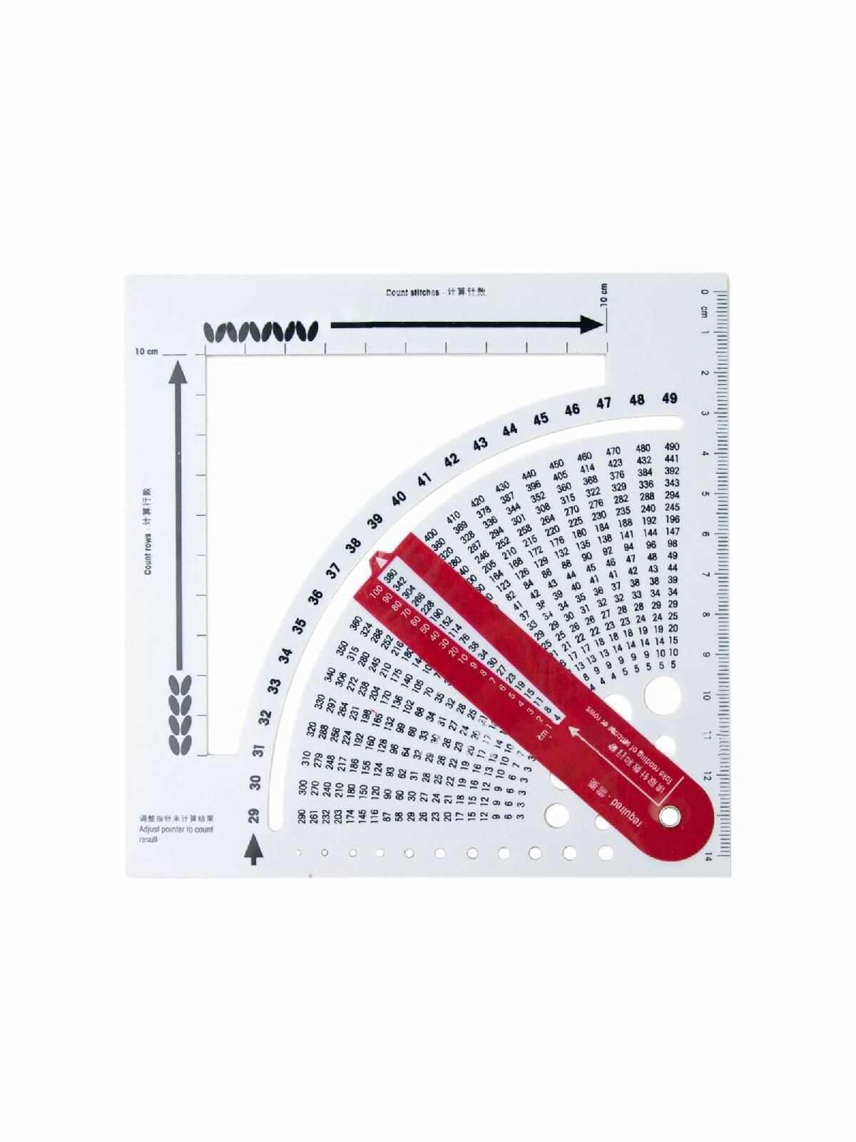 Двусторонний Конвертер Плотности для Вязания Калькулятор Стежков и Счетная Рамка, A
