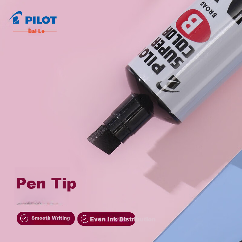 PILOT Oil-Based Marker Pen, Chisel Tip, Large Capacity Logistics Marker Pen SC-BM-R Red 12-Pack
