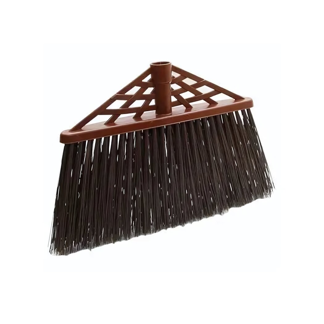Щетка уличная "Ротанг", пластик, коричневая, износостойкая метла для мусора