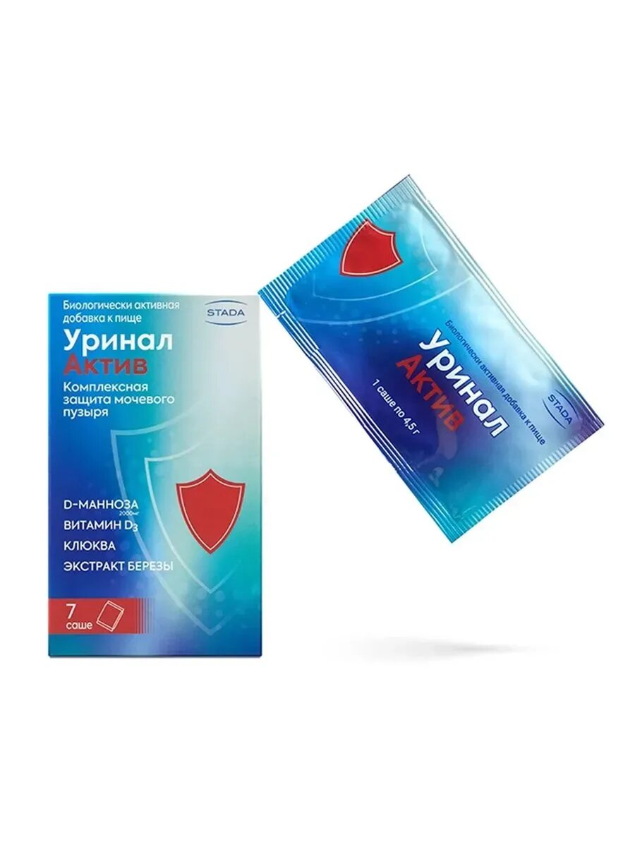 Биологически активная добавка Walmark "Уринал Актив", порошок в саше, для детей, 7 шт — фото 1