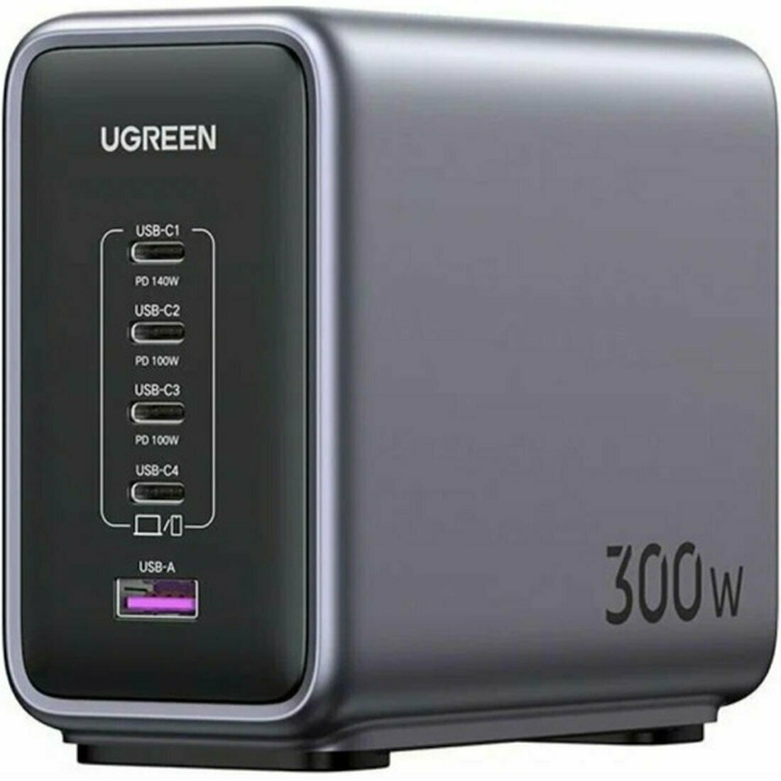 Сетевое зарядное устройство Ugreen CD333 300W 5-Port PD GaN Fast Charger (90903B), черный