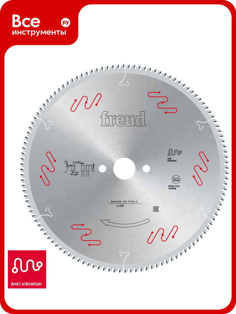 Пильный диск по алюминию 300x3x30 мм, Z120, HM Lu5E Freud 0700