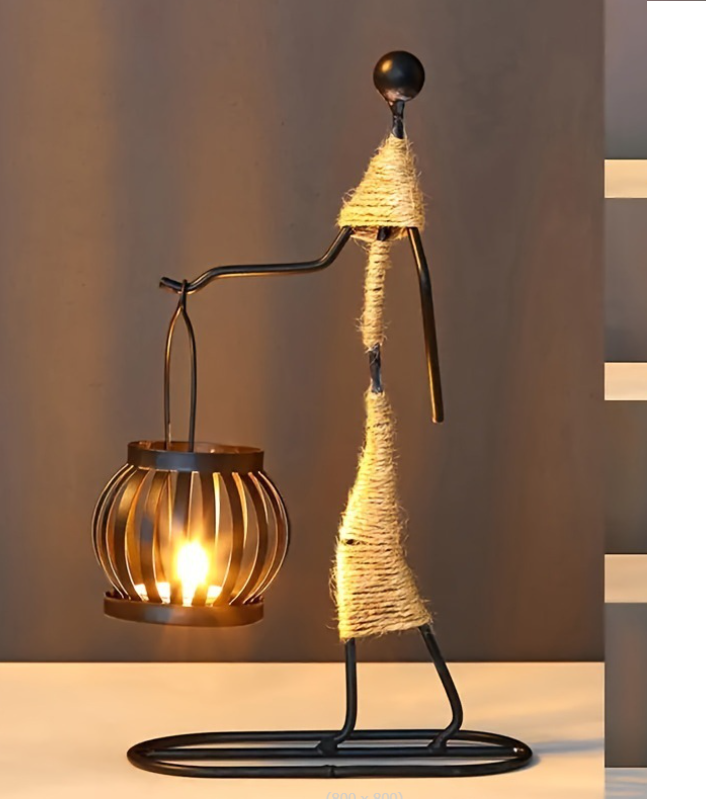 Подсвечник из нержавеющей стали в виде человека MyPads, идеально впишется в любой интерьер предназначен для одной свечи