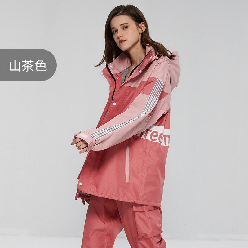 Дождевик, раздельный, дышащий, светоотражающий, для верховой езды, на мотоцикле, размер M, цвет камелия