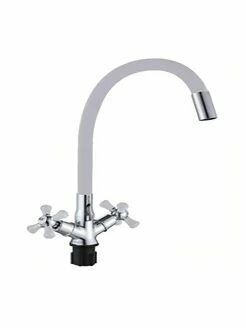 Смеситель д/кухни гибкий излив серый