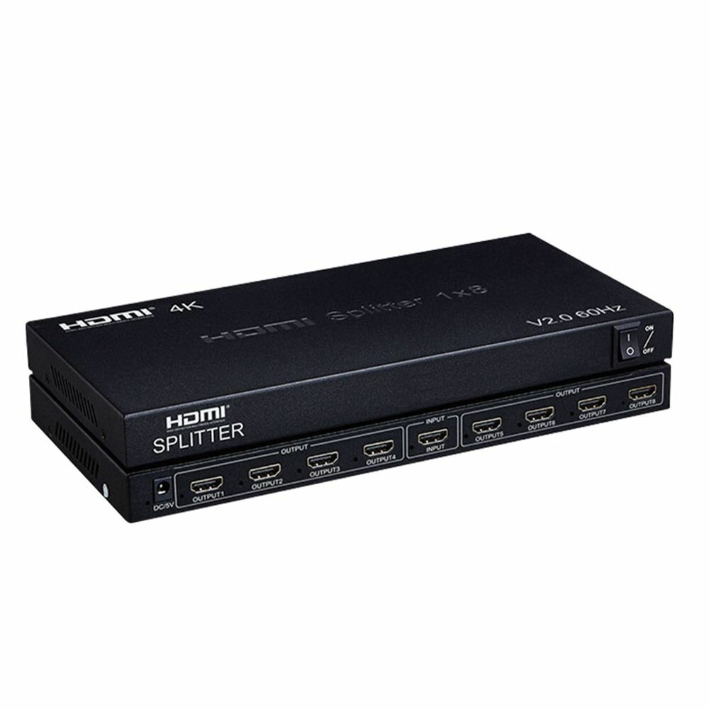 HDMI-разветвитель 4K/60Hz, HDR 1 вход/8 выходов, HDMI 2.0b (ORIENT HSP0108HV2-2.0)