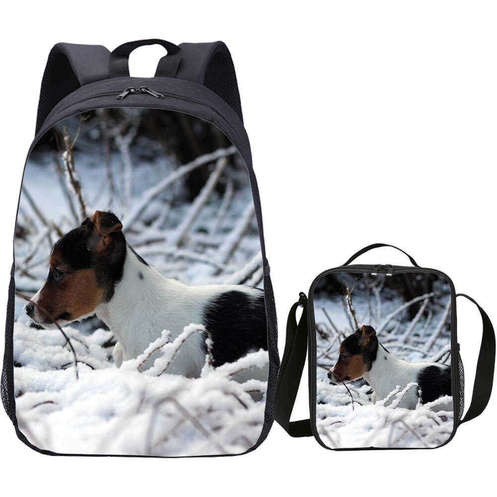 Школьная сумка Bige Dog с цветной печатью 17-дюймовый большой емкости для учеников начальной школы школьная сумка для обеда костюм