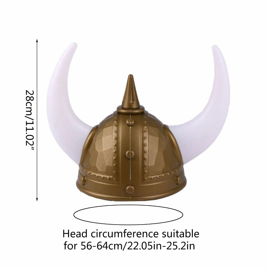 (1 шт.) Шляпа из рога викинга-серебристая