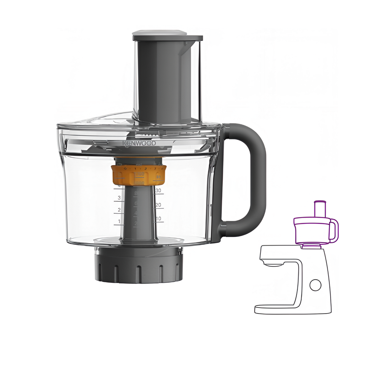 Насадка кухонный комбайн Kenwood "Tritan", KAH65.000PL чаша 1,2 л, защита от брызг, пластик