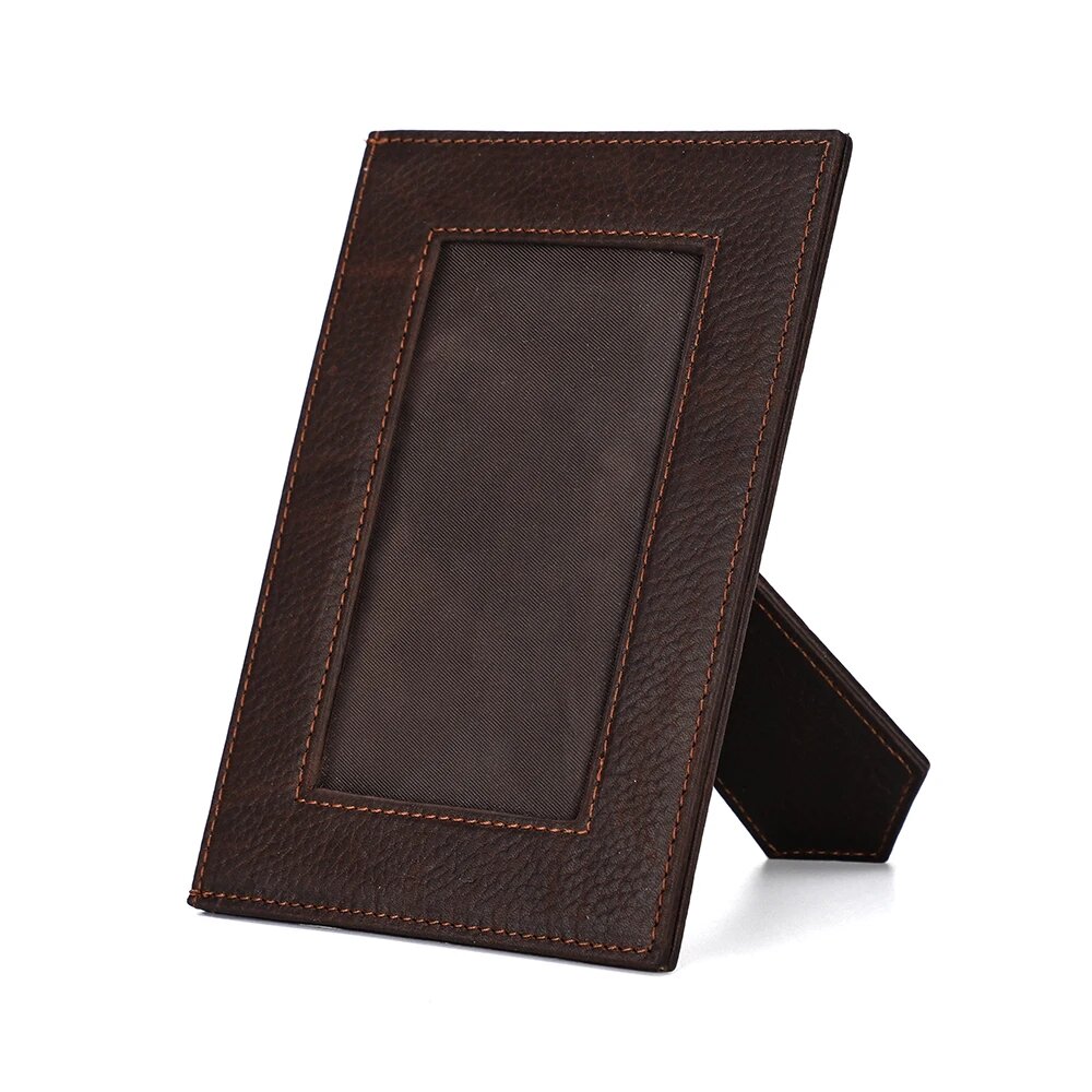Держатель для фоторамки 5x7 из кожи, Коричневый
