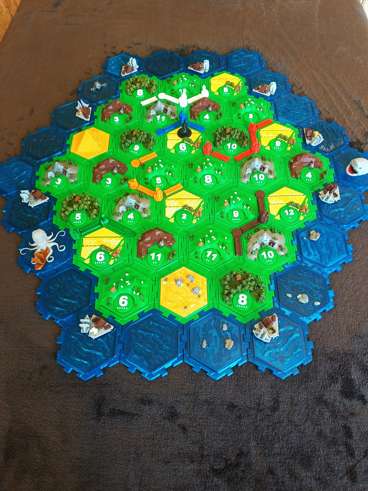 3D гексы для настольной игры "Колонизаторы" (Catan) 5-6 игроков