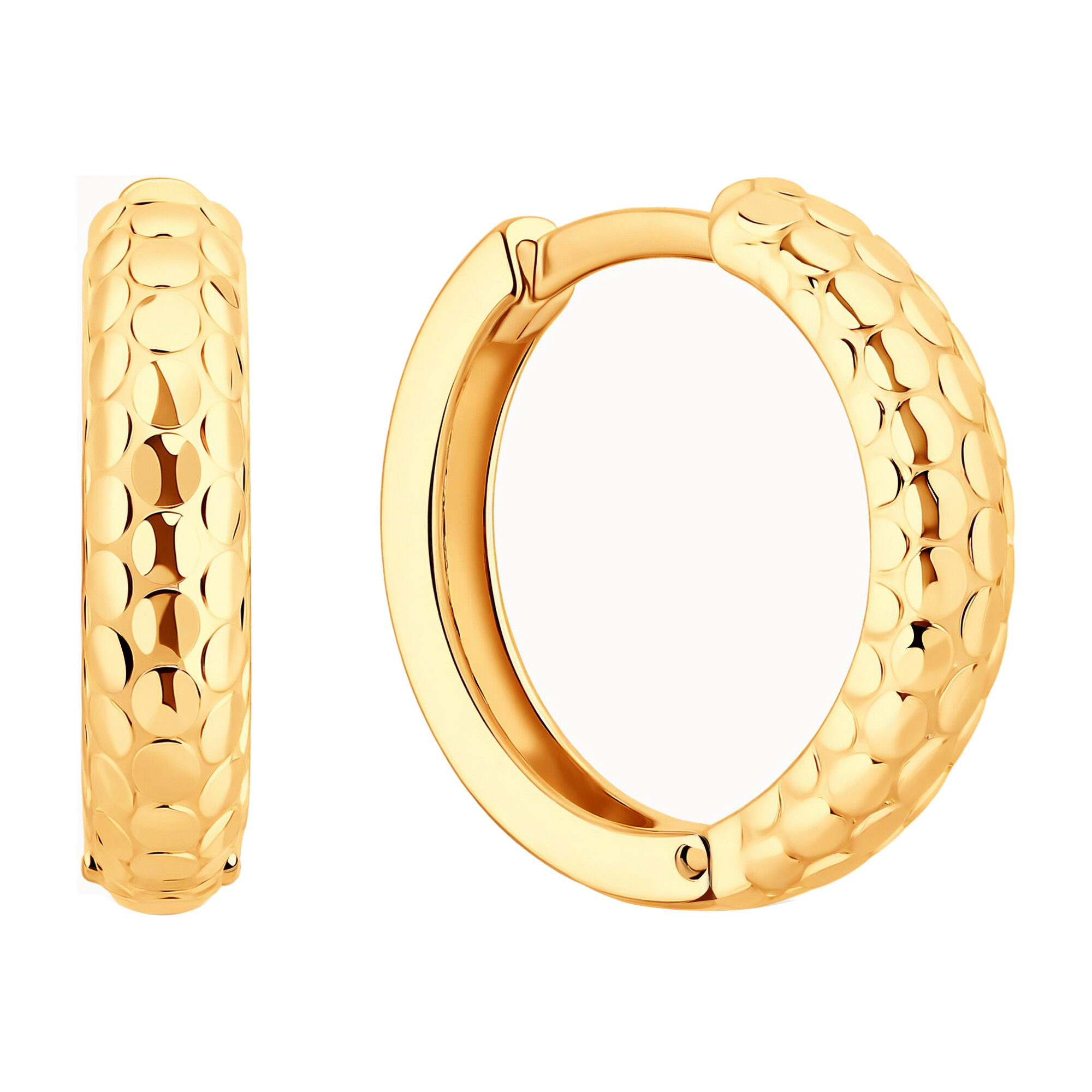 Серьги конго Diamant online, красное золото, 585 проба
