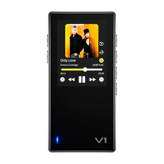 MP3-плеер TempoTec V1, Hi-Res, с усилителем, экран, металлический корпус, черный