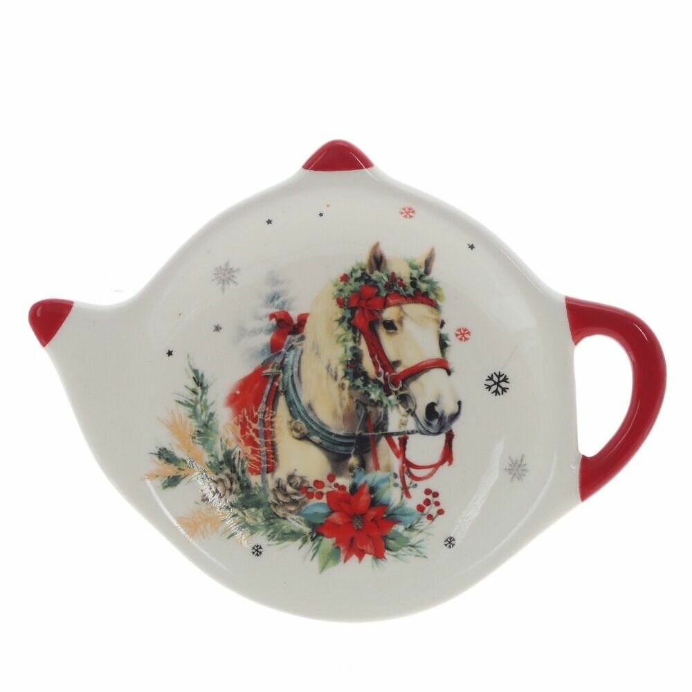 Подставка для чайных пакетиков "Лошадь", символ года 2026, 12х9х1 см