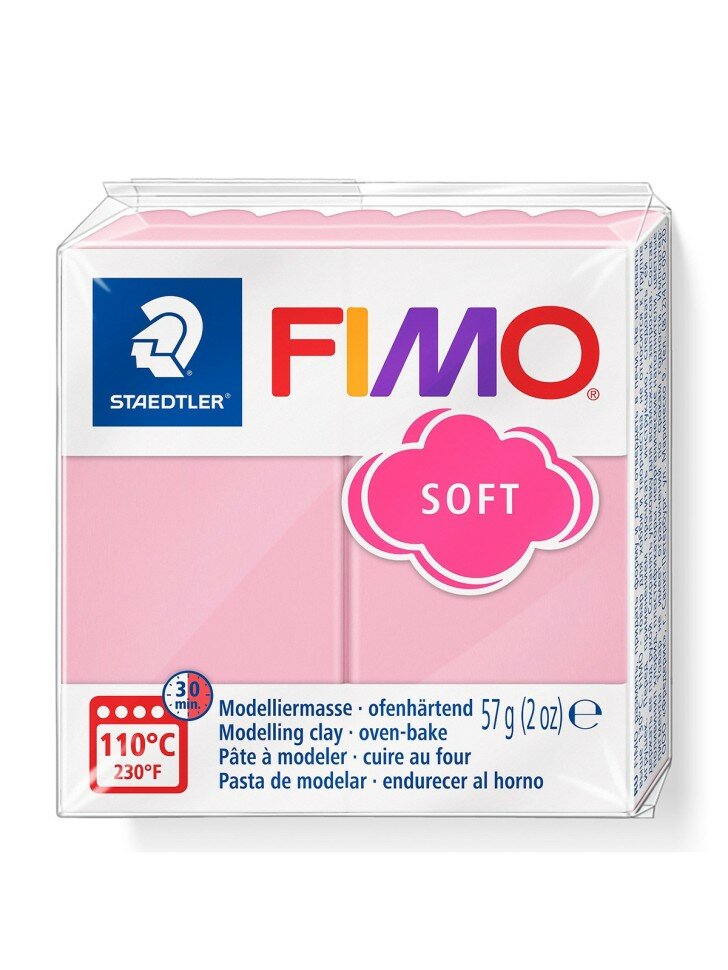 Fimo 8020-T21 Полимерная глина "Soft" клубничный крем